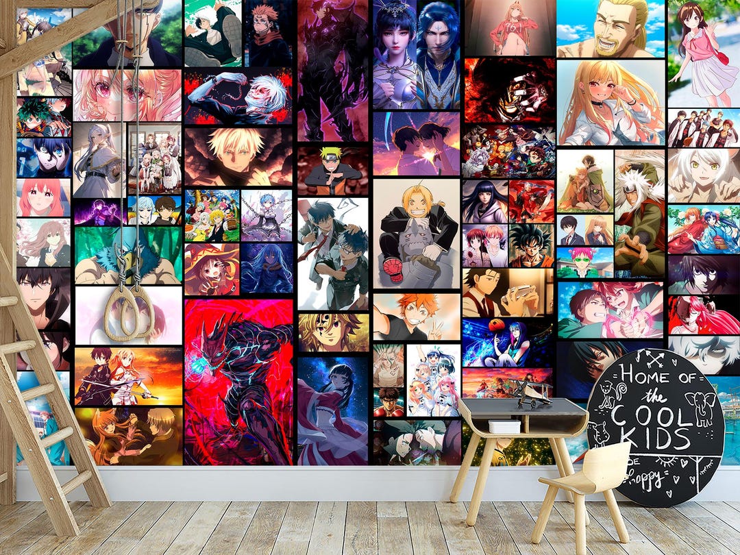 Anime Posters Wallpaper Collage Japanese Manga Collage for Kids Wall ...