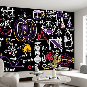 Physics Science Wallpaper & Laboratory School Education Wall Mural Wall ...