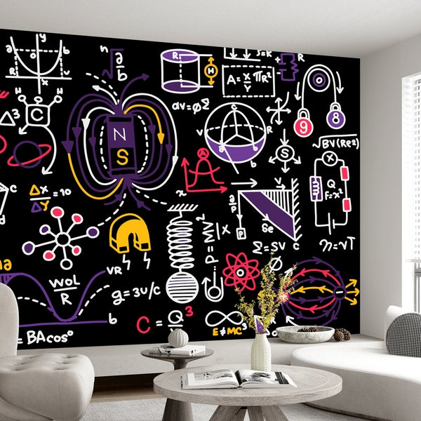 Science Mural Wallpaper - Etsy