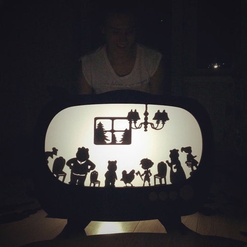 Beauty & the Beast: Silhouette Shadow Puppet Set | Etsy