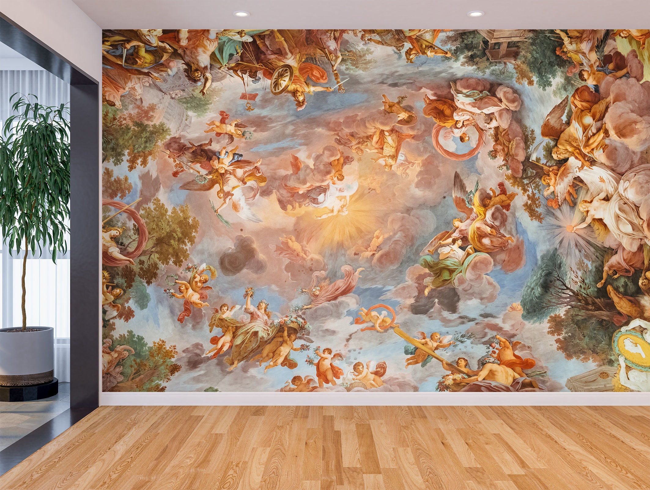 Renaissance Wallpaper & Wall Mural Fresco Rome Italy Borghese - Etsy