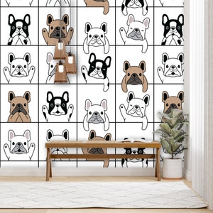 Dog Pattern Funky Wallpaper & Wall Mural Pets Nursery Kids Dogs Wall ...