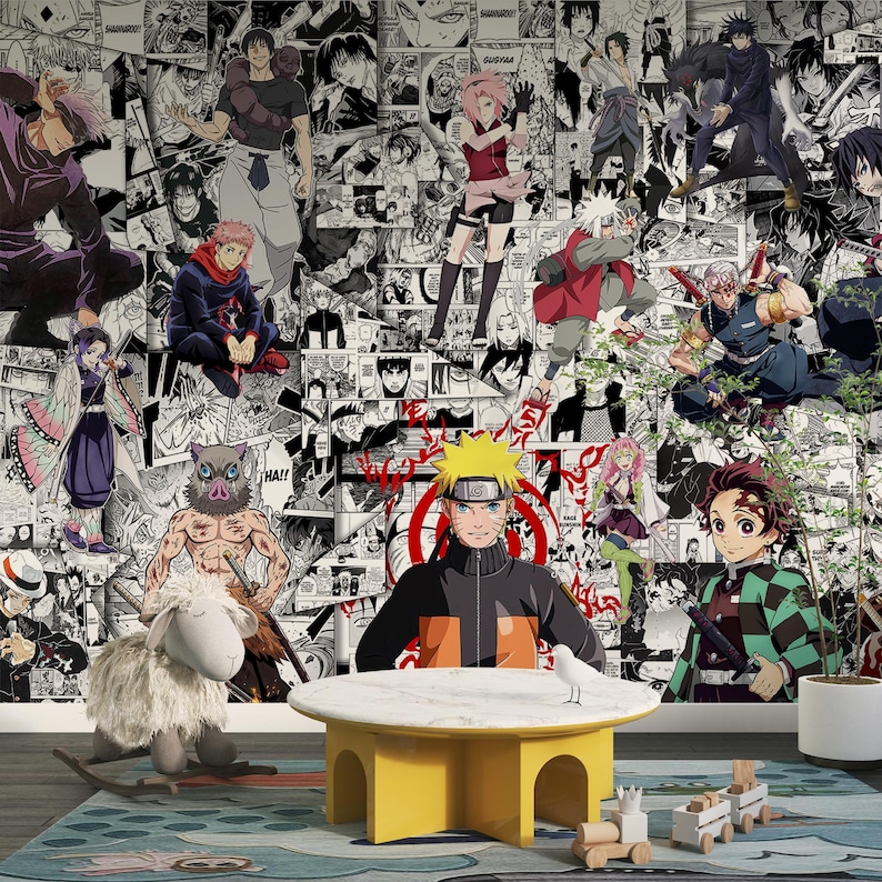 Custom Anime Wallpaper & Wall Mural Aesthetic Japanese Manga Wallpaper ...