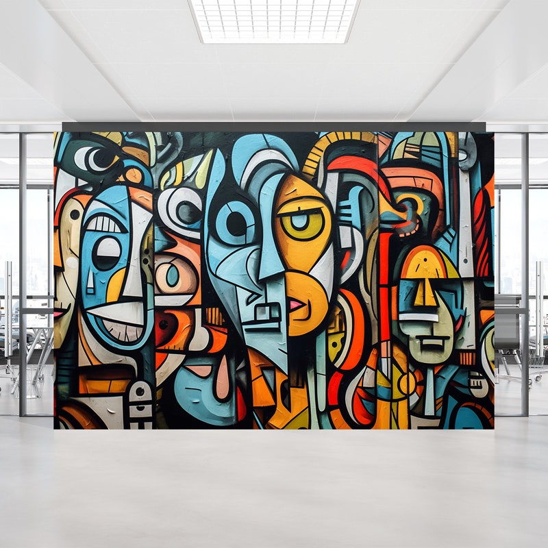Face Wall Mural - Etsy