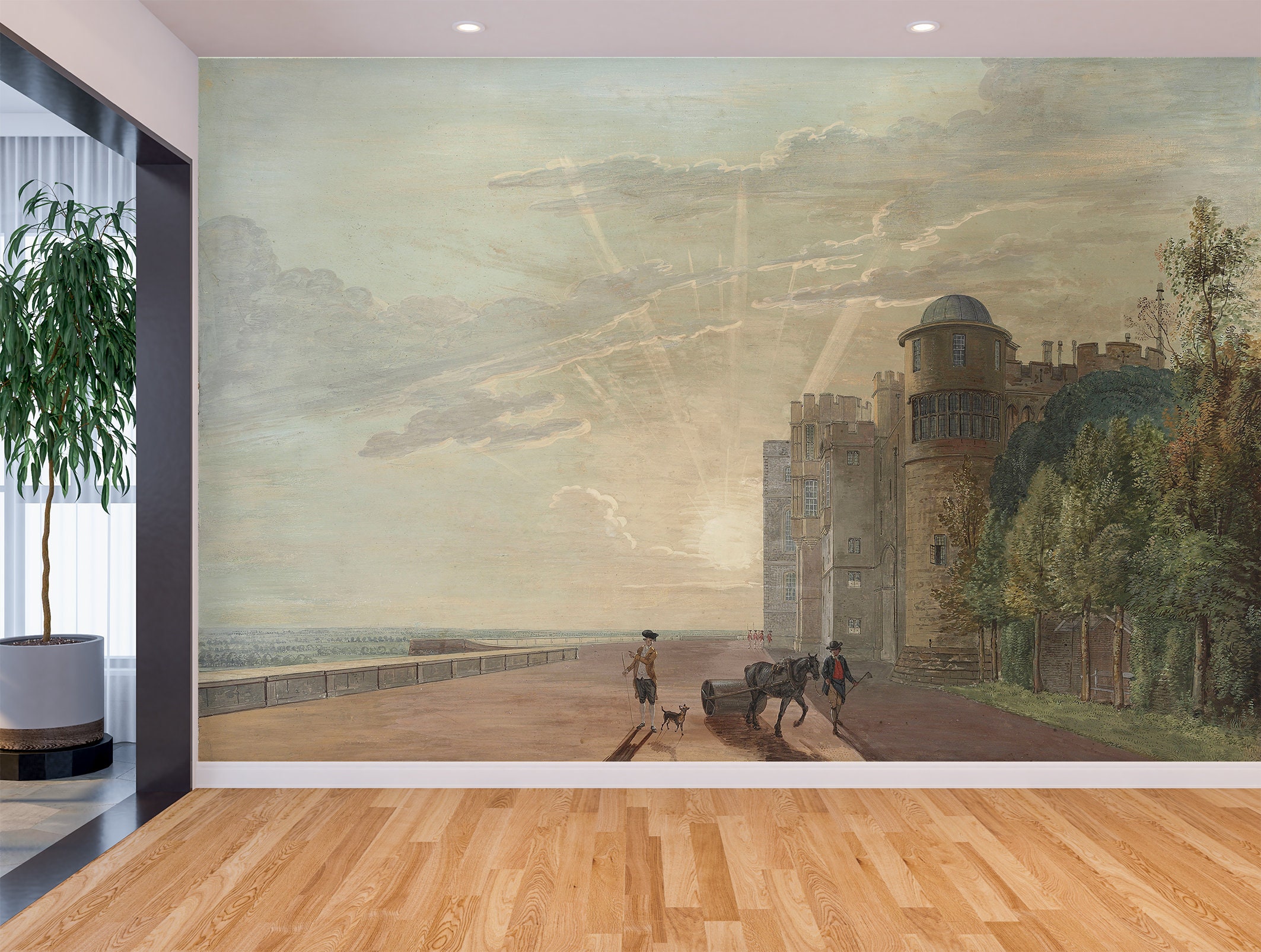 Landscape Castle Rural Wall Art Mural & Wallpaper North - Etsy