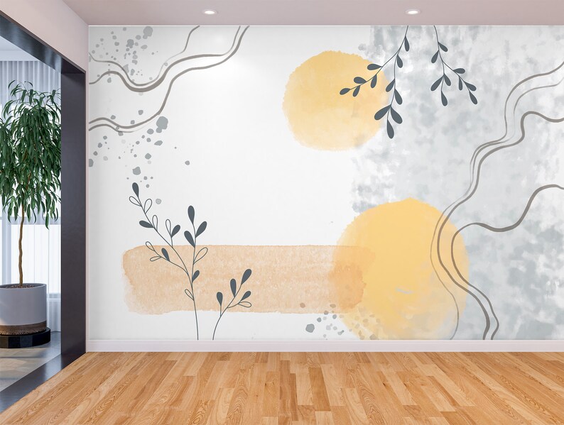 Watercolor Sphere Wall Art Mural Abstract Aesthetic Boho - Etsy