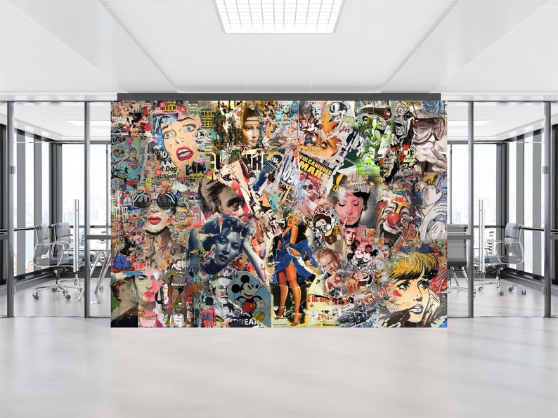 Retro Poster Retro Pop Art Wallpaper Vintage & Wall Mural Wall - Etsy