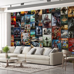 Famous Games Wallpaper & Wall Art Mural Modern Video Game Posters ...