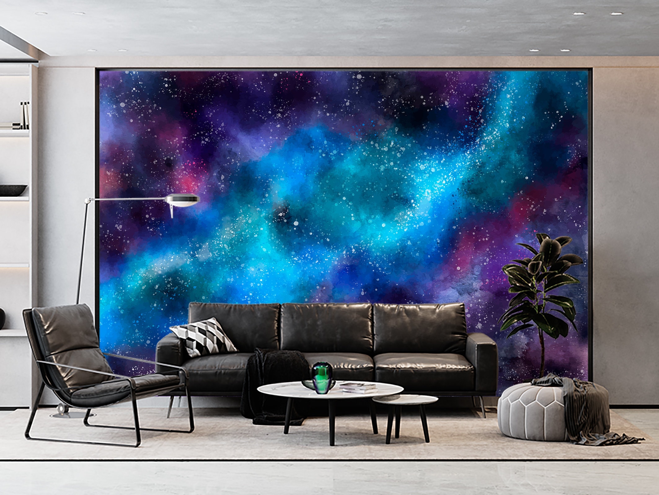 Nebula Space Galaxy Wall Art Mural & Wallpaper Night Starry - Etsy UK