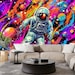 Graffiti Astronaut Space Wallpaper & Graffiti Street Art Planets Wall ...