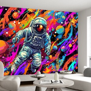 Graffiti Astronaut Space Wallpaper & Graffiti Street Art Planets Wall ...