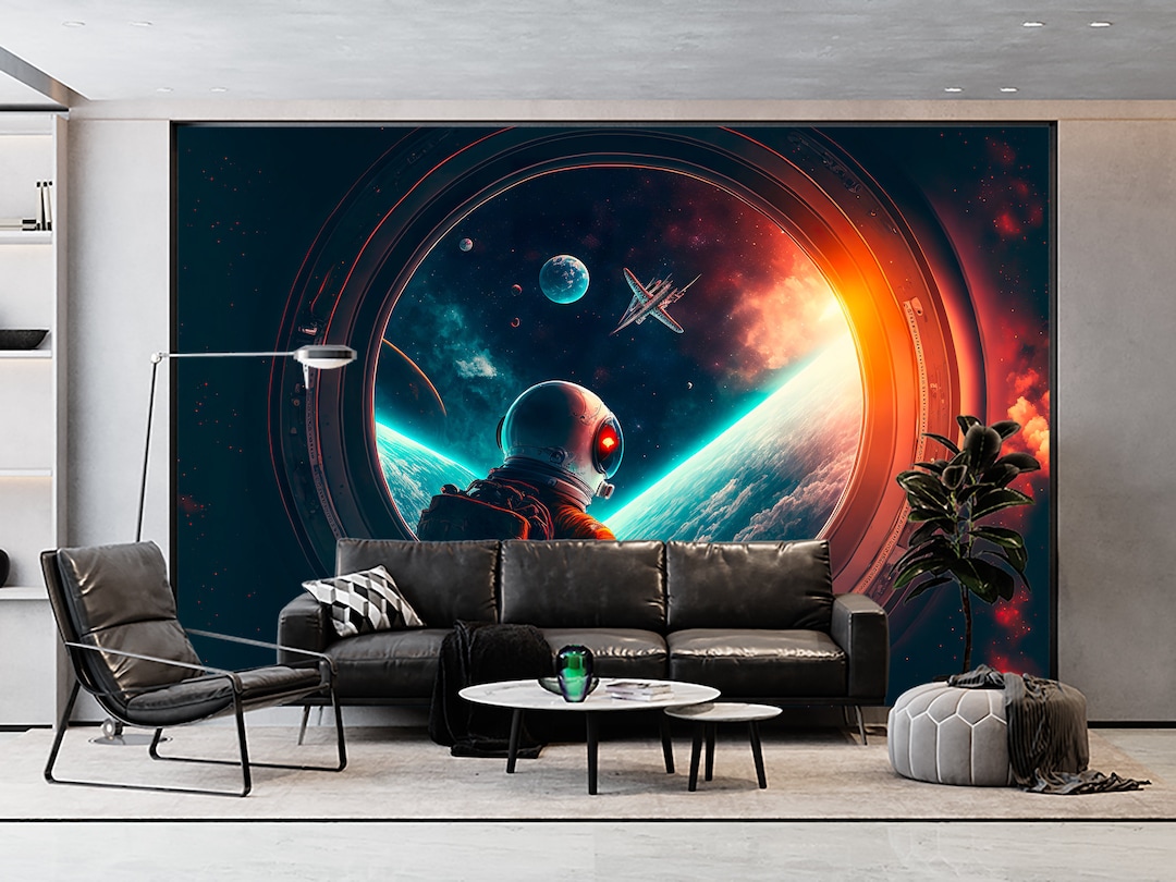 Space Shuttle Window Wall Art Mural & Wallpaper Outer Space - Etsy