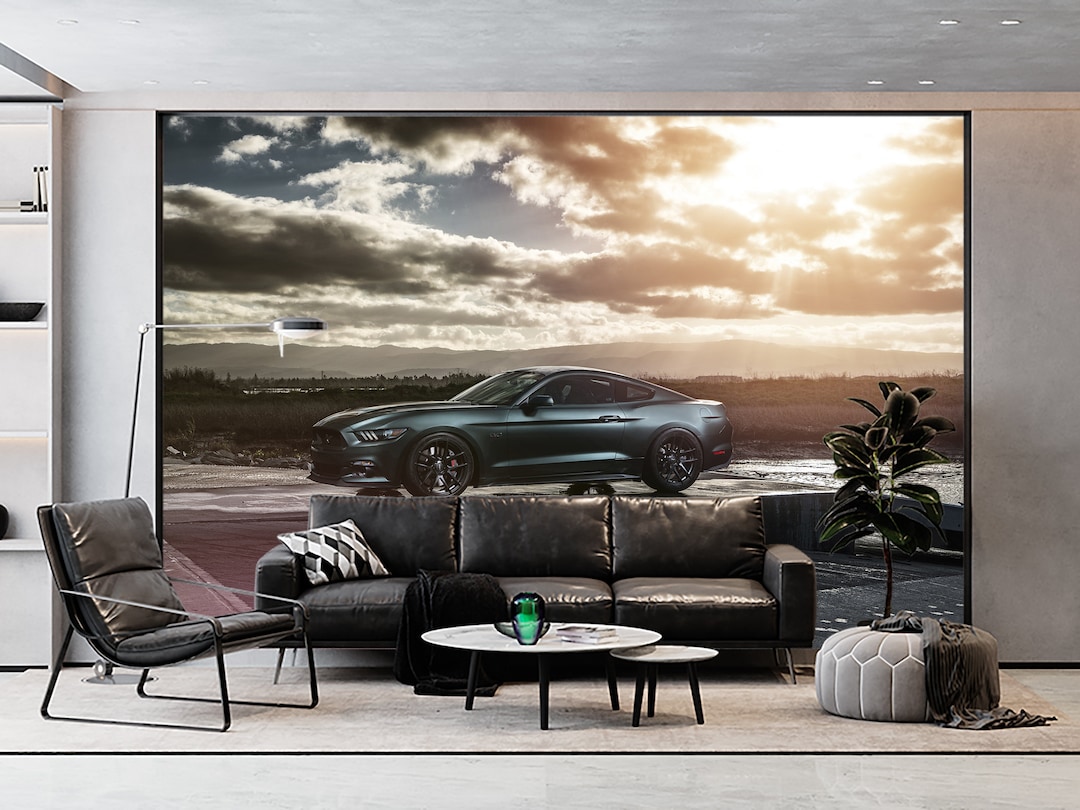 Sports Car Wall Mural, Modern Peel and Stick Wallpaper - Etsy UK