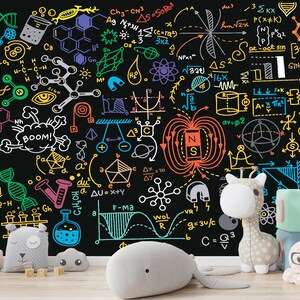 Science Wallpaper & Experiments Physics Wall Mural Education Chemistry ...