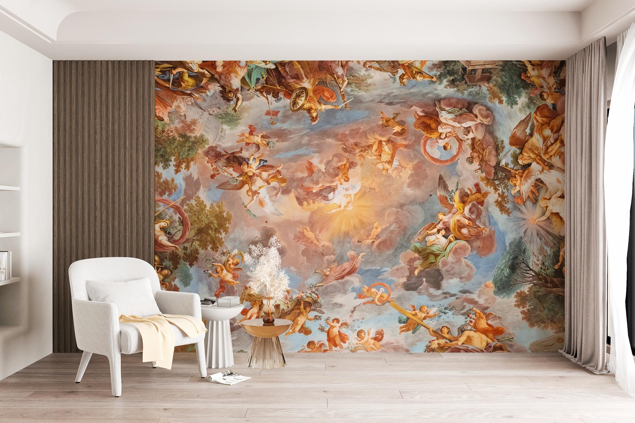 Renaissance Rome Wallpaper & Wall Mural Fresco Italy Holy Borghese Wall ...