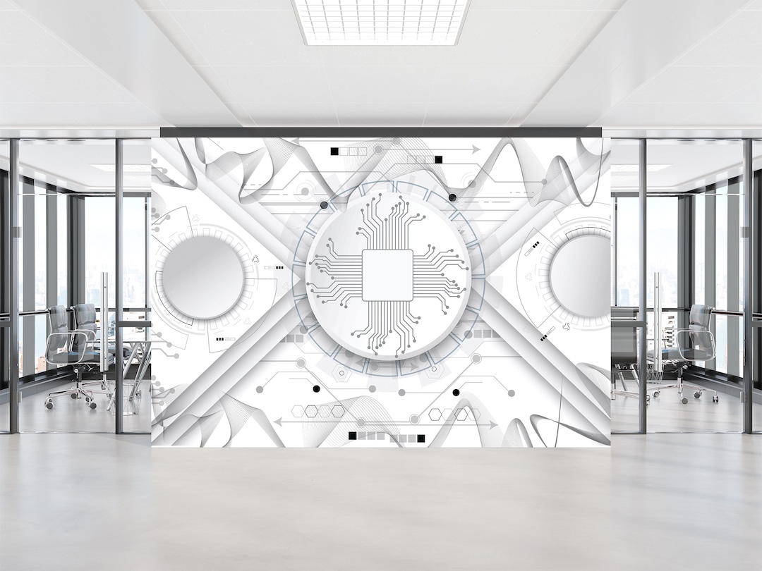 Circuit Wallpaper & Wall Art Mural Electronic Abstract Technologies ...