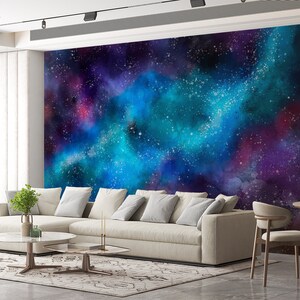 Nebula Galaxy Peel and Stick Wallpaper Mural – Cosmic Night Sky Wall ...