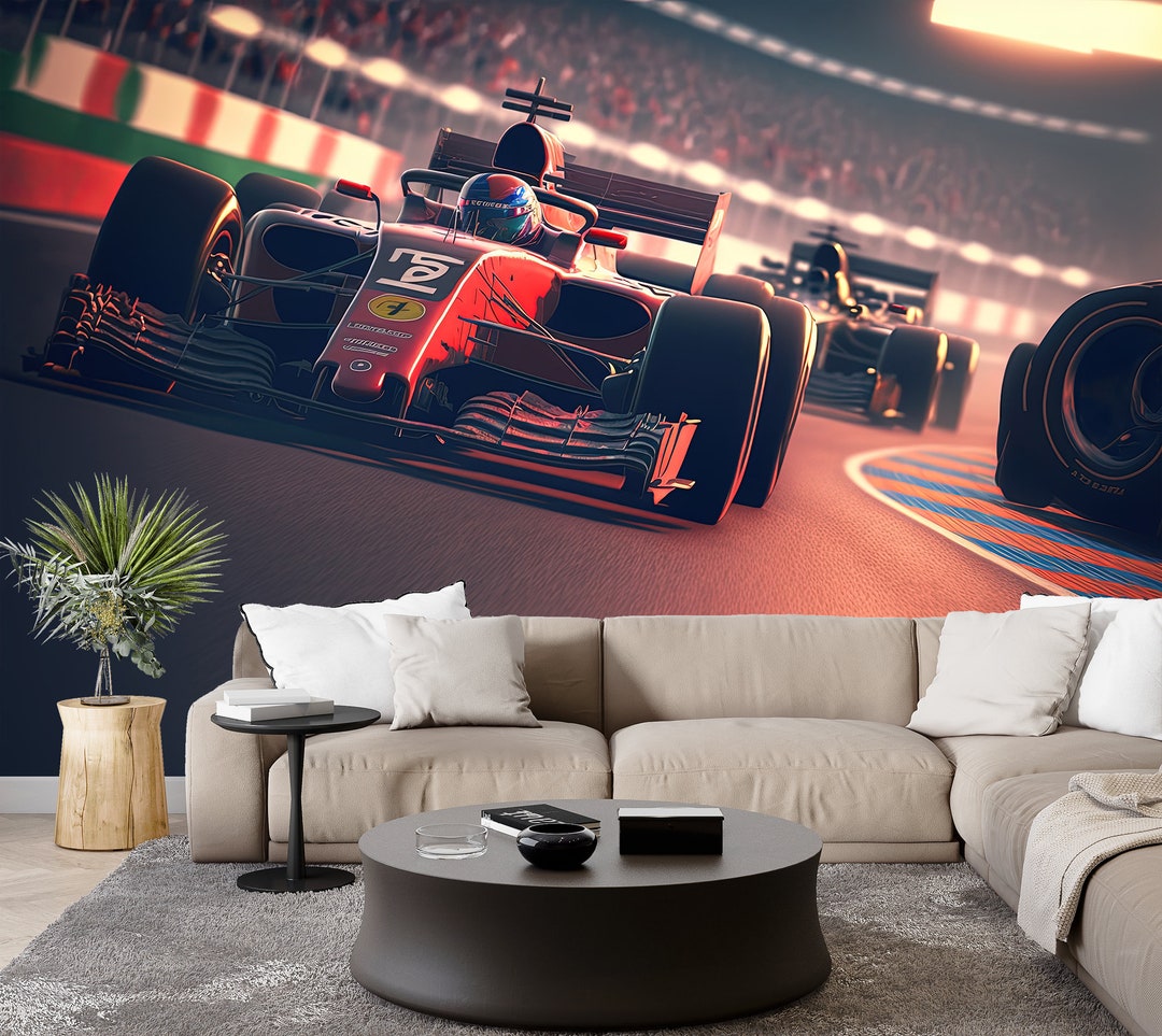 Cars Formula 1 Racing Speed Wall Art Mural & Wallpaper Peel and Stick ...