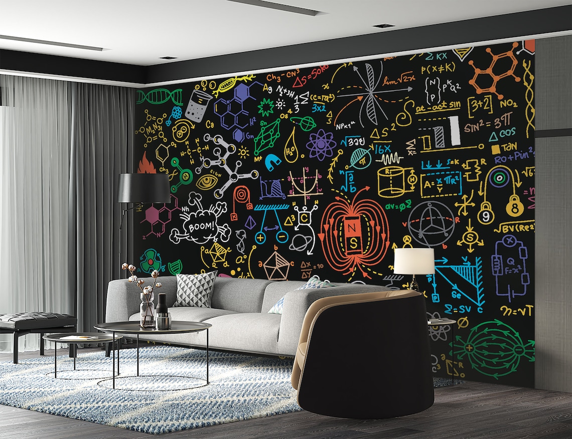 Science Wallpaper & Experiments Physics Wall Mural Education Chemistry ...