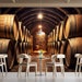 Wine Barrel & Wallpaper Wall Art Mural Wine Cellar Vault Oak Barrel ...