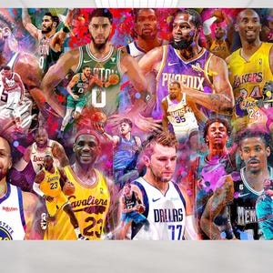 Colorful Basketball Wallpaper Basketball Team Collage Kids Playroom ...