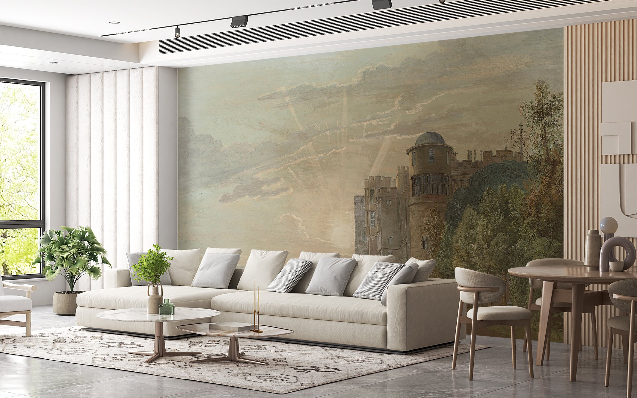 Landscape Castle Rural Wall Art Mural & Wallpaper North Terrace of ...