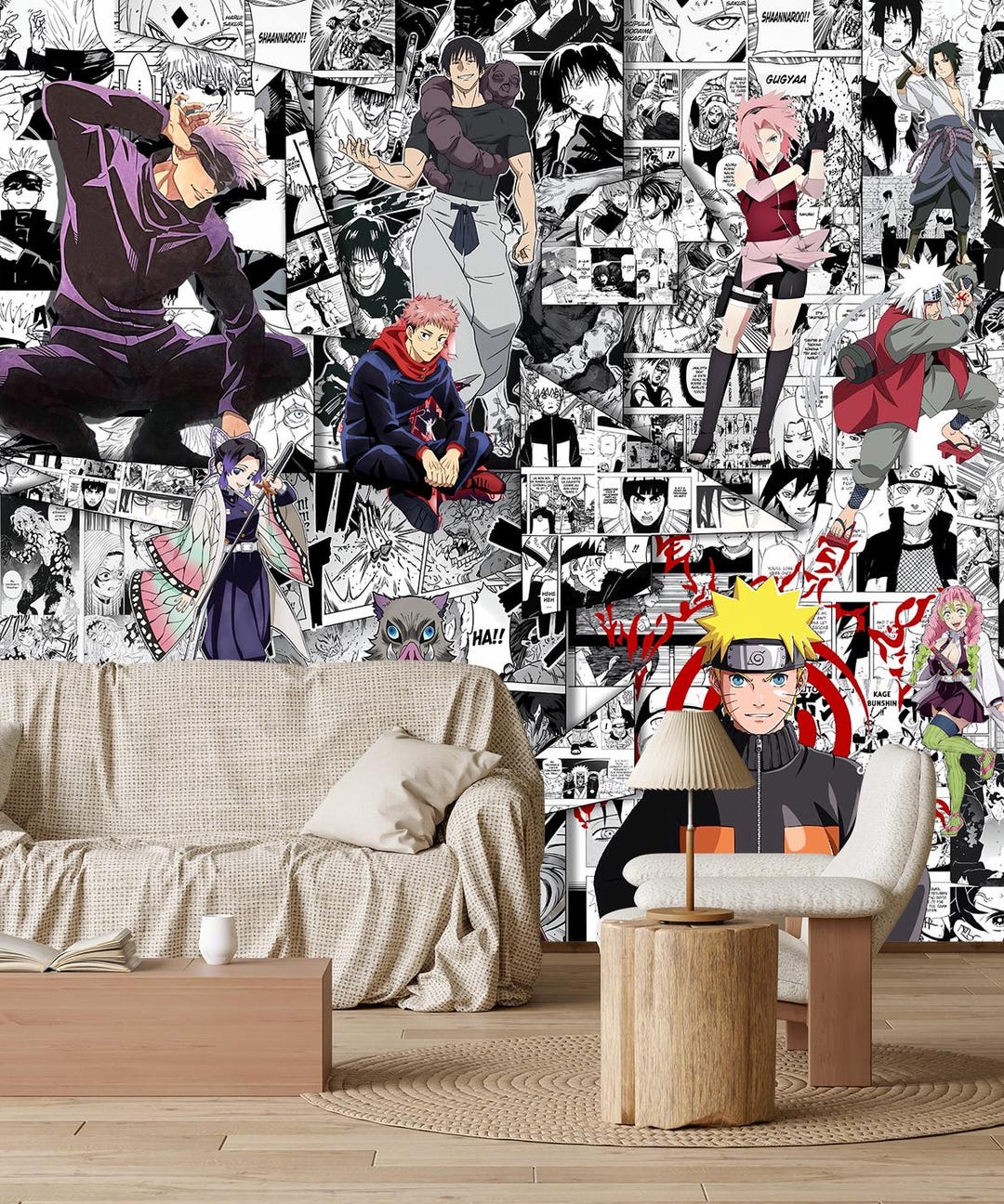 Custom Anime Wallpaper & Wall Mural Aesthetic Japanese Manga Wallpaper ...