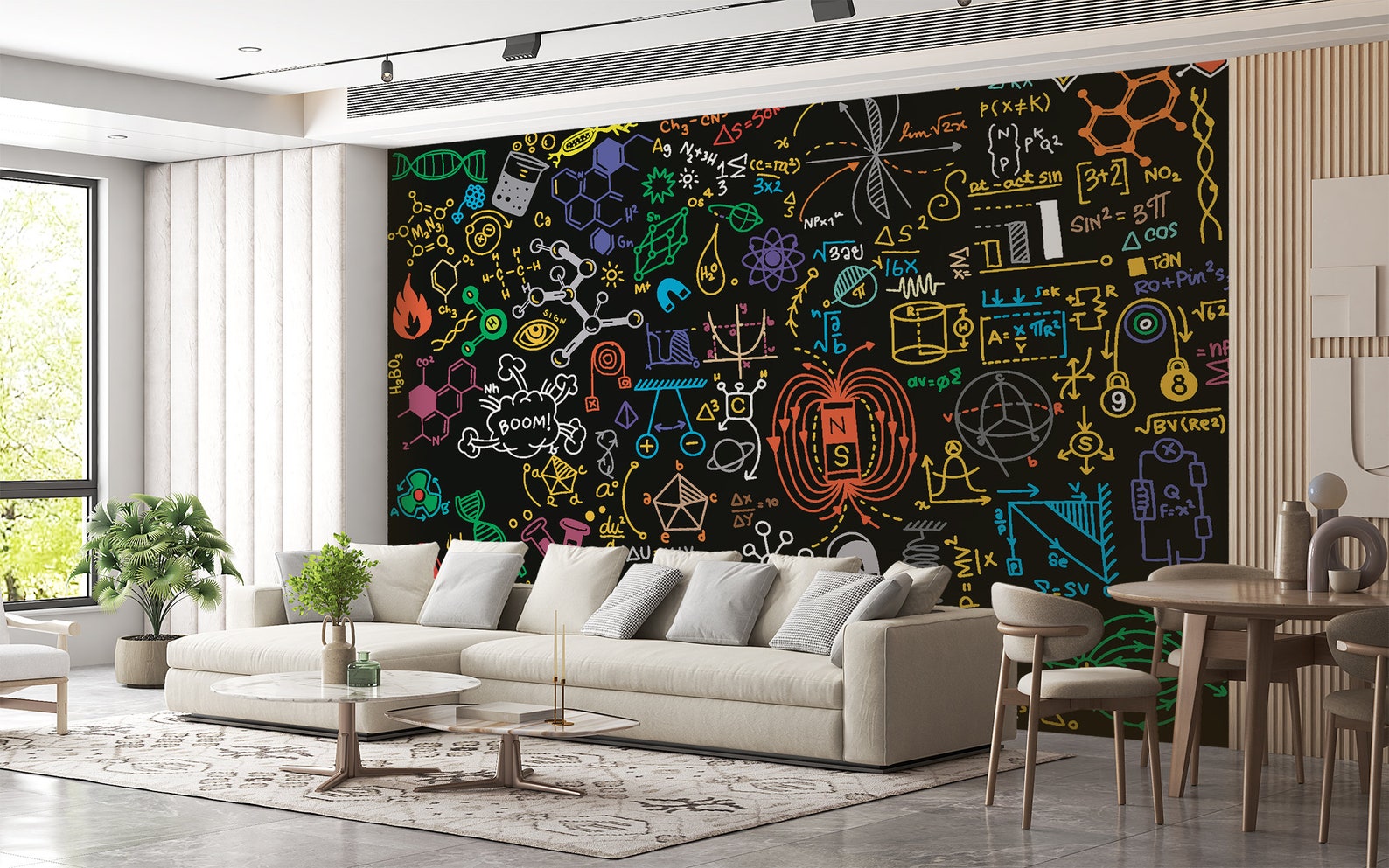 Science Wallpaper & Experiments Physics Wall Mural Education Chemistry ...