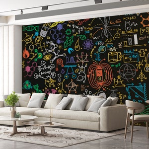Science Wallpaper & Experiments Physics Wall Mural Education Chemistry ...