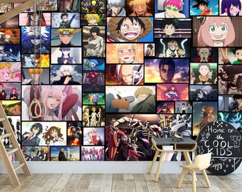 Custom Anime Wall Decor Black and White Anime Manga - Etsy