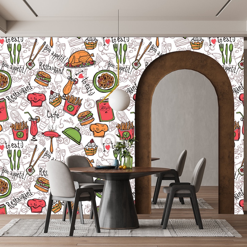 Restaurant Wallpaper - Etsy