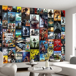 Famous Games Wallpaper & Wall Art Mural Modern Video Game Posters ...