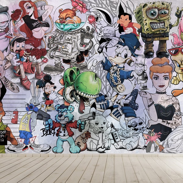 Vintage Cartoon Wallpaper - Etsy