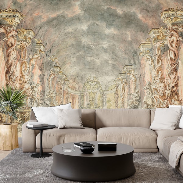Greek Mural Wallpaper - Etsy