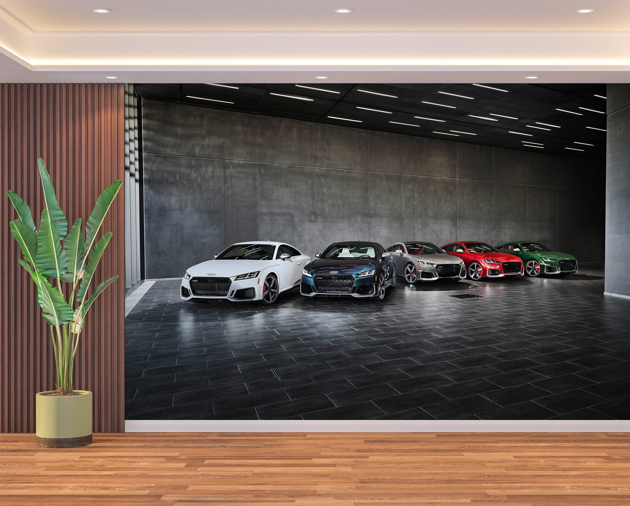 Sport Cars Wall Mural Wallpaper Peel and Stick Garage With Car ...
