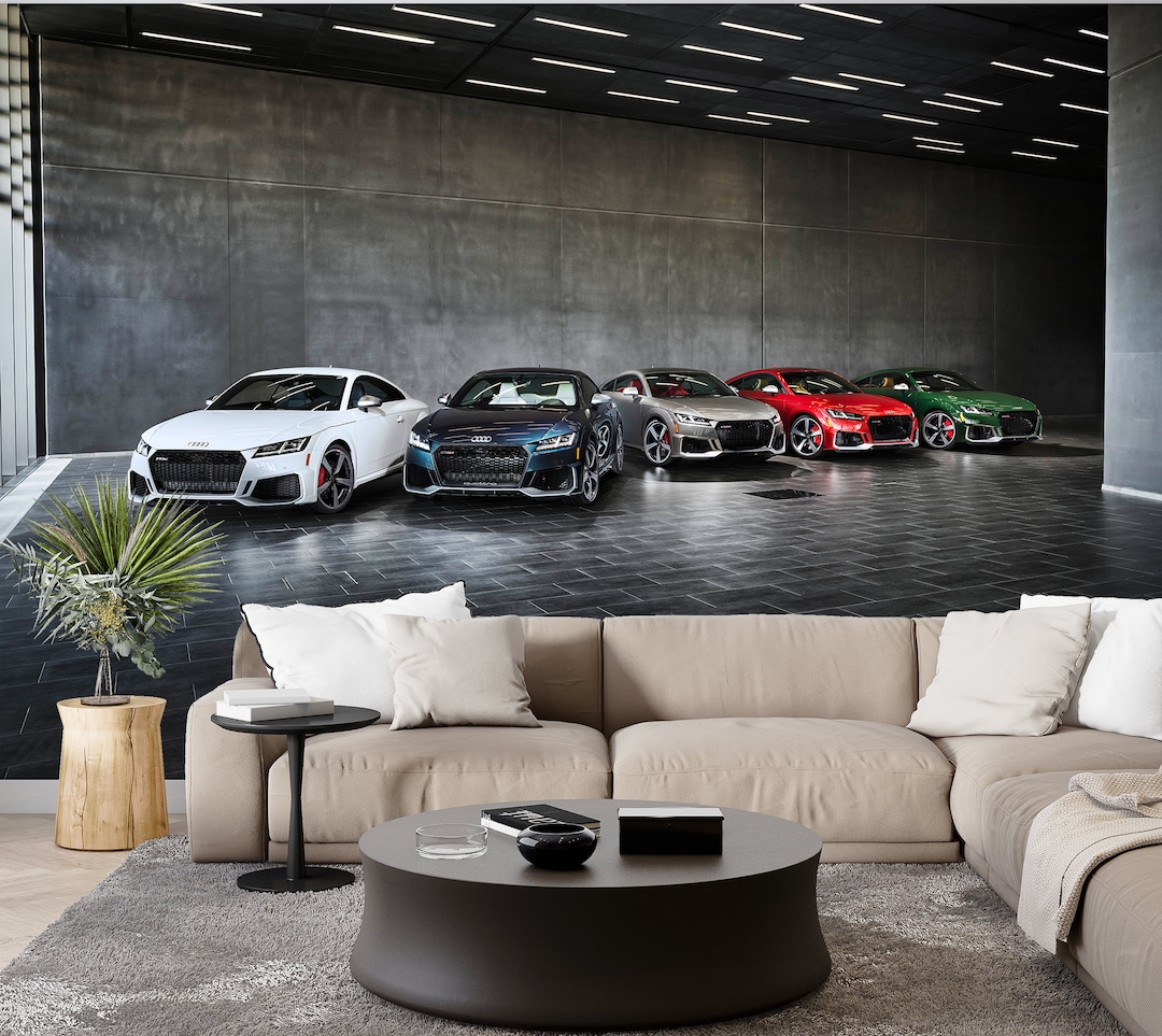 Sport Cars Wall Mural Wallpaper Peel and Stick Garage With Car ...