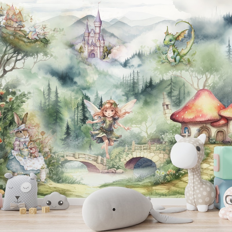 Fairy Wallpaper Mural - Etsy