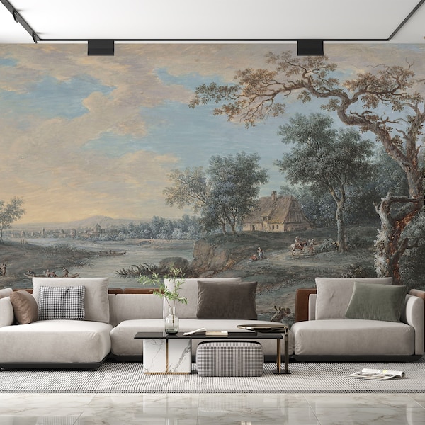 Landscape Countryside Wallpaper - Etsy