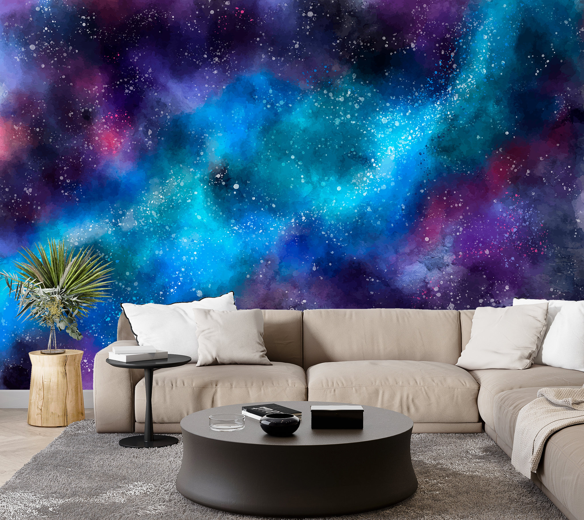 Nebula Galaxy Peel and Stick Wallpaper Mural – Cosmic Night Sky Wall ...