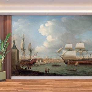 Pegase Entering Portsmouth Wall Art Mural & Wallpaper Nautical Old ...