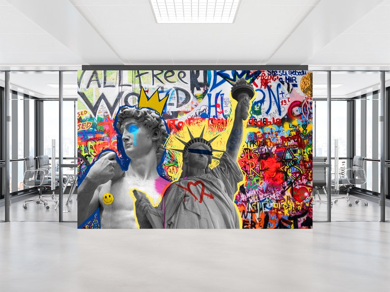 Streat Art Graffiti Punk Rock Wallpaper & Wall Art Mural Modern ...