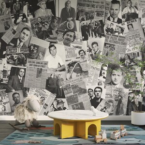 Gangster Mafia Collage Wallpaper Vintage Crime Bosses Aesthetic Mobster ...