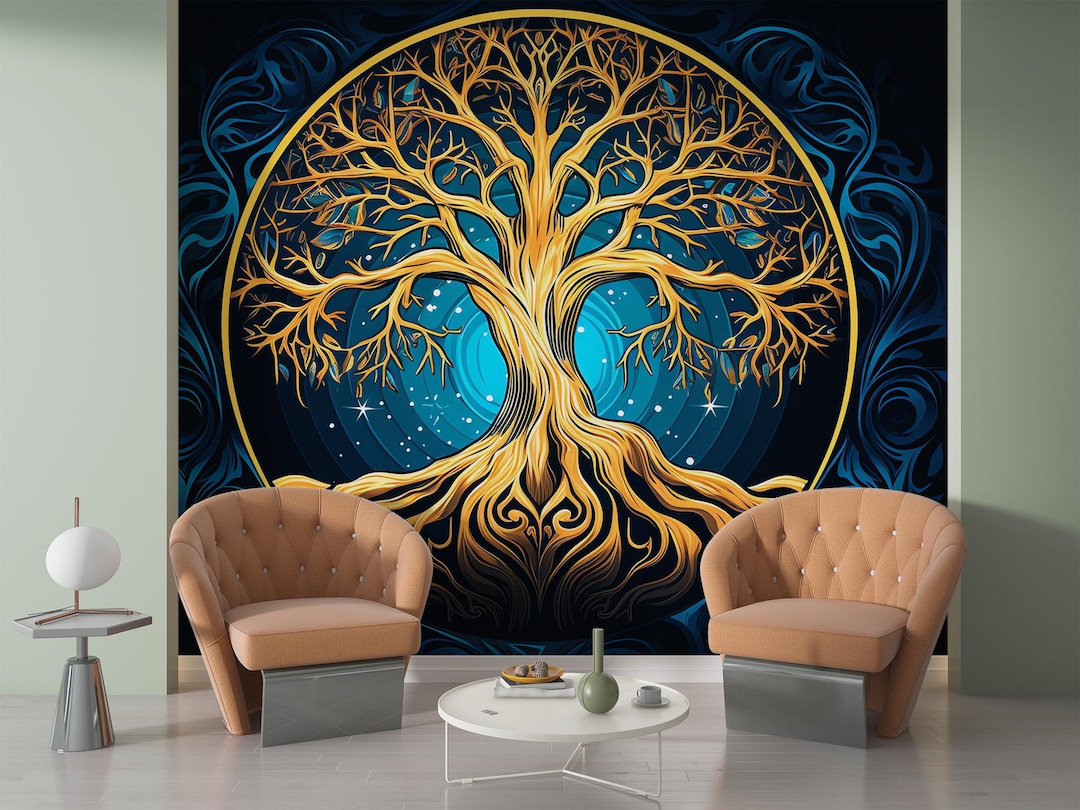 Tree of Life Wallpaper Mural, Mandala Art (peel and Stick) - Etsy