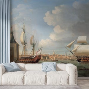 Pegase Entering Portsmouth Wall Art Mural & Wallpaper Nautical Old ...