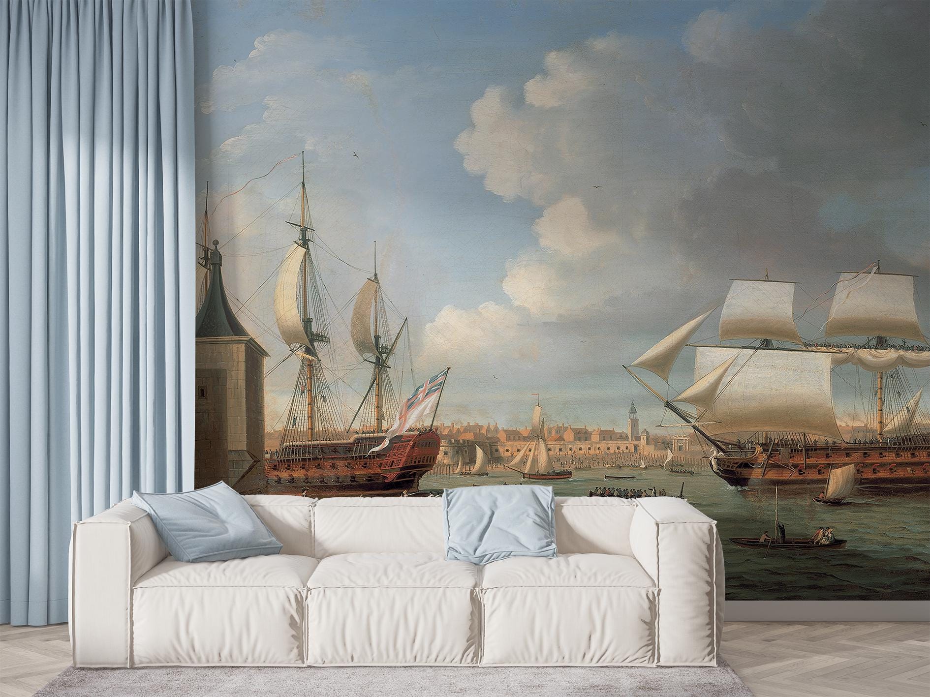 Pegase Entering Portsmouth Wall Art Mural & Wallpaper Nautical Old ...