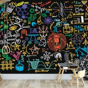 Science Wallpaper & Experiments Physics Wall Mural Education Chemistry ...