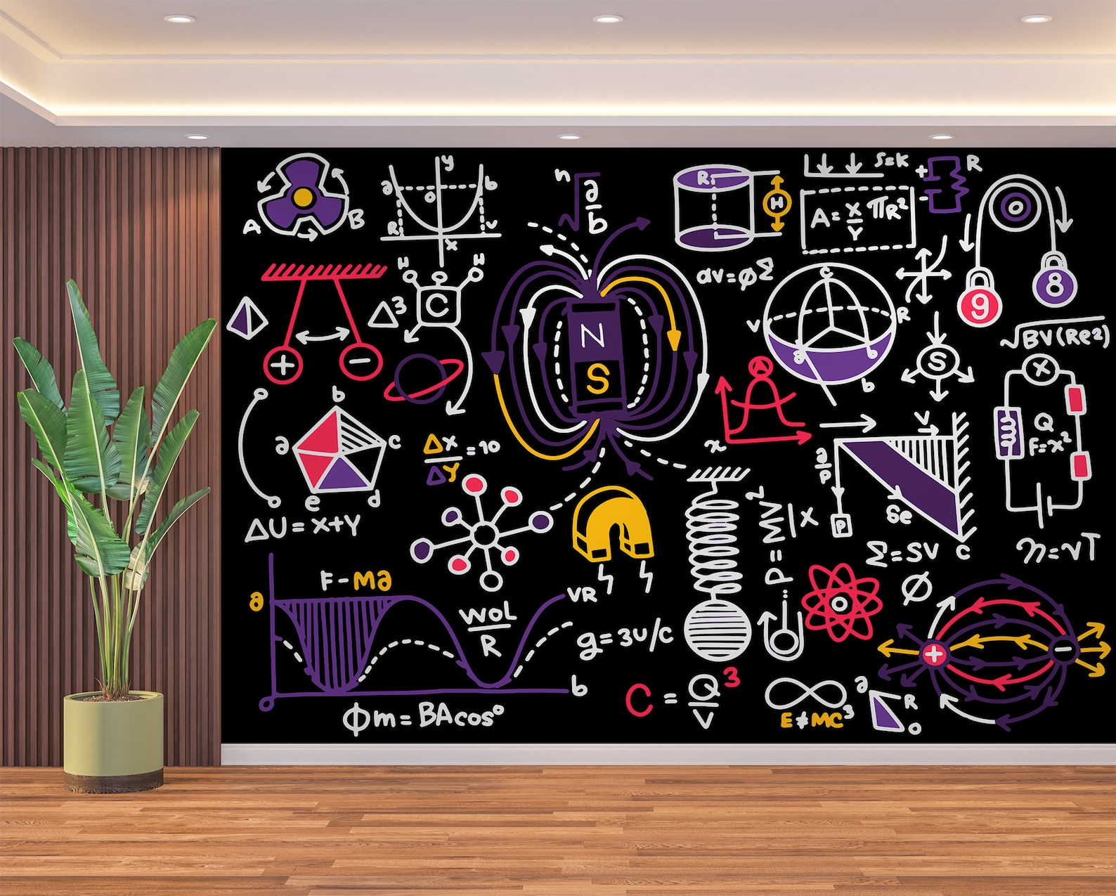 Physics Science Wallpaper & Laboratory School Education Wall Mural Wall ...