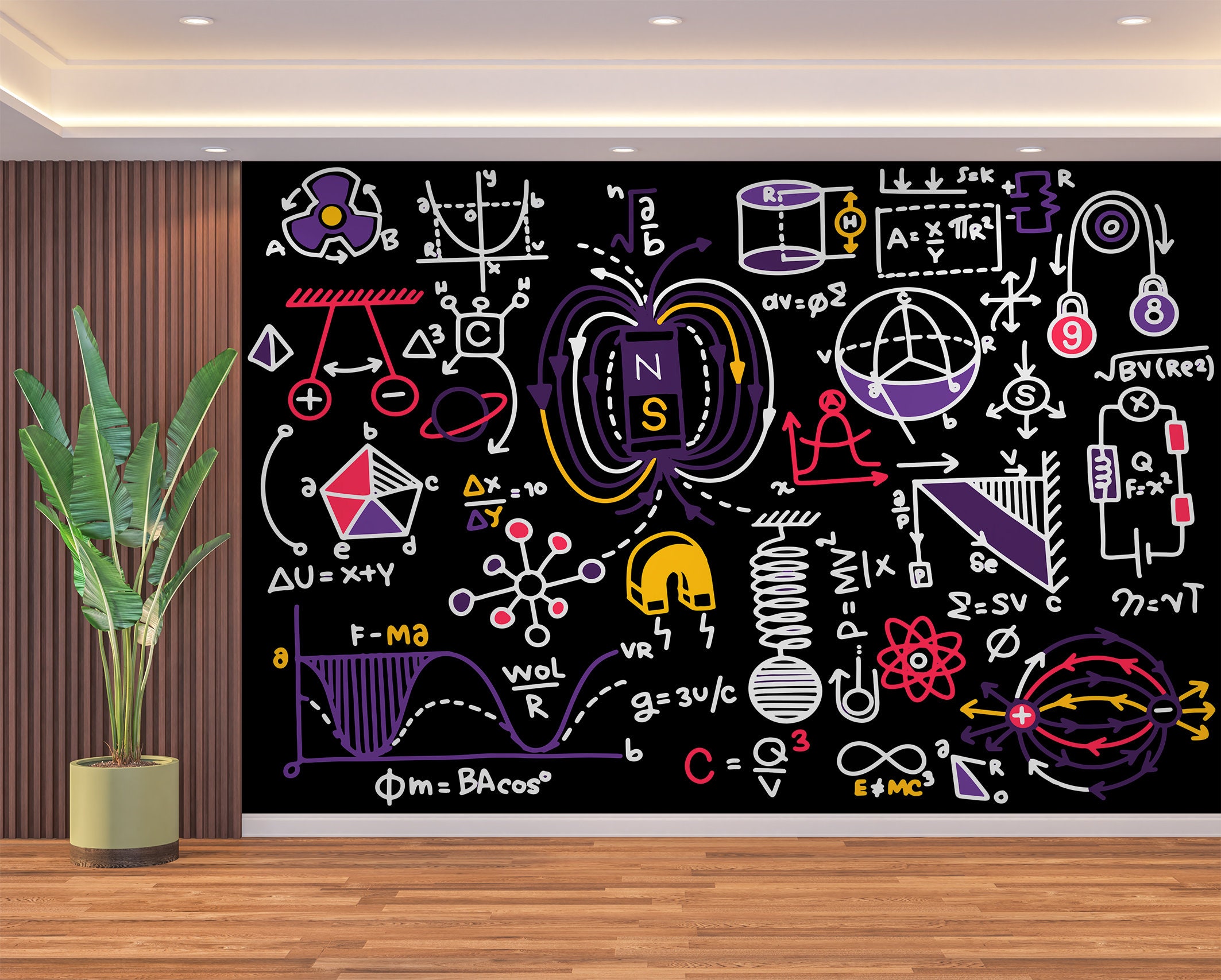 Physics Science Wallpaper & Laboratory School Education Wall Mural Wall ...