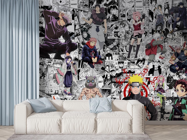 Custom Anime Wallpaper & Wall Mural Aesthetic Japanese Manga Wallpaper ...