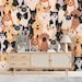 Dog Funky Wallpaper & Wall Mural Pets Nursery Pattern Dogs Wall Art ...